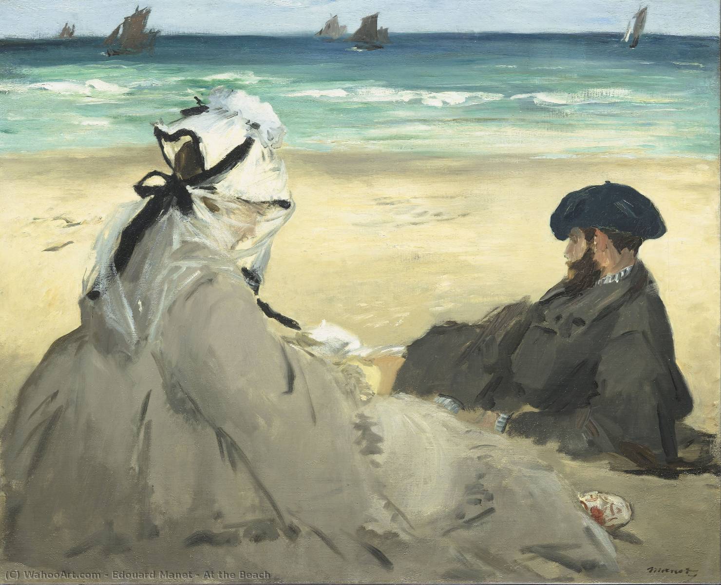Gemälde Reproduktionen Am Strand von Edouard Manet (1832-1883, France ...
