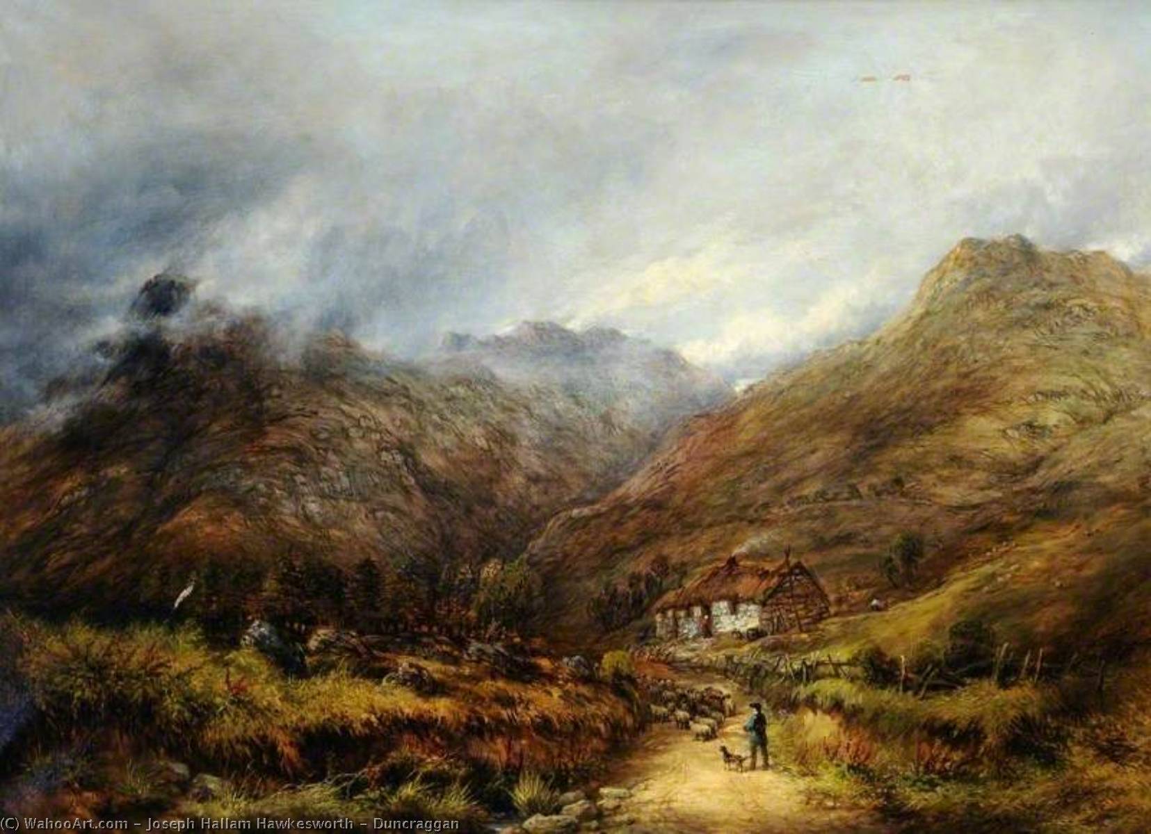 Gemälde Reproduktionen Duncraggan, 1870 von Joseph Hallam Hawkesworth ...