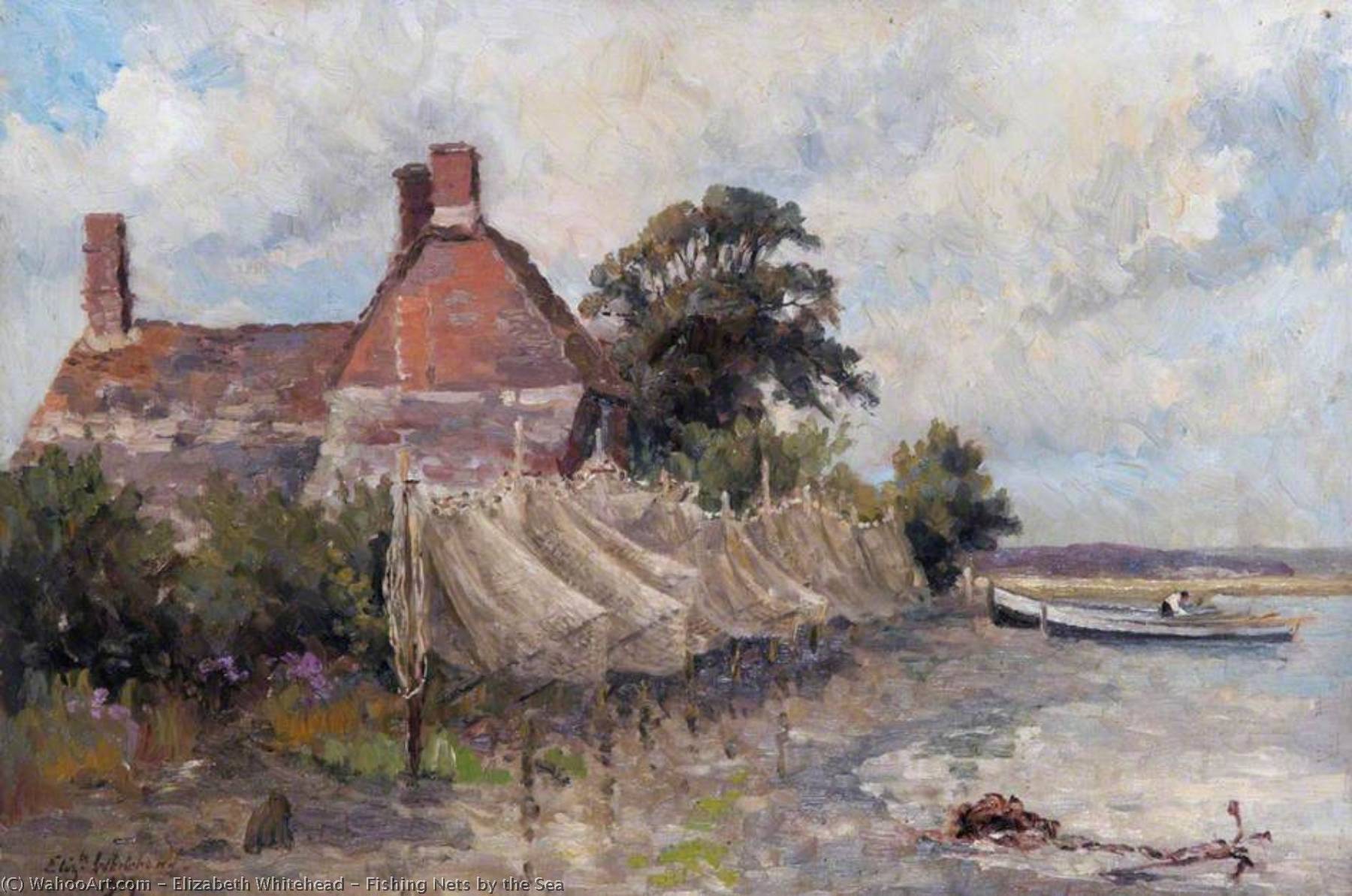 Angelnetze am Meer, 1919 von Elizabeth Whitehead Elizabeth Whitehead ...