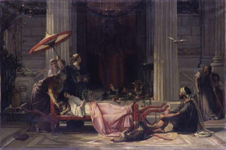 Museum Kunstreproduktionen OFFRANDE Ein ESCULAPE von Gendron Auguste ...